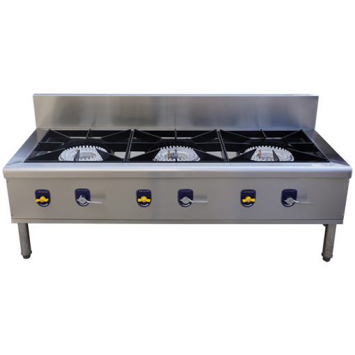 GAS DOUBLE KWALI WOK RANGE WITH DOUBLE REAR POT AND SWING FAUCET MODEL ...